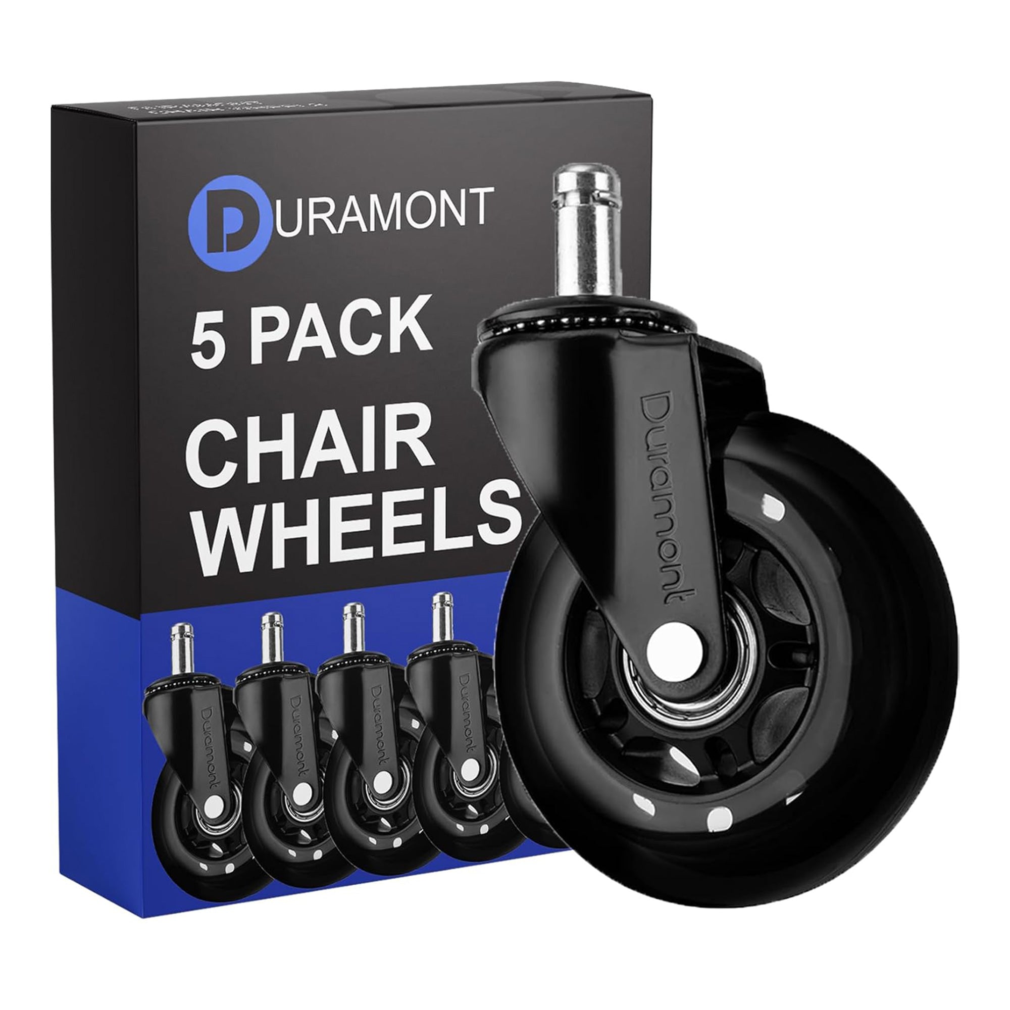 Office Chair Wheels - Black – Duramont